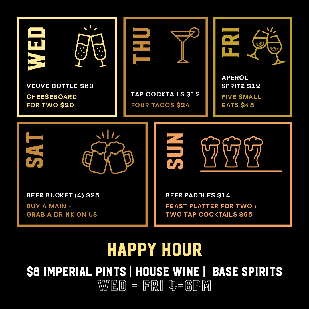Weekly Happy Hour Specials - Malt Shovel Taphouse